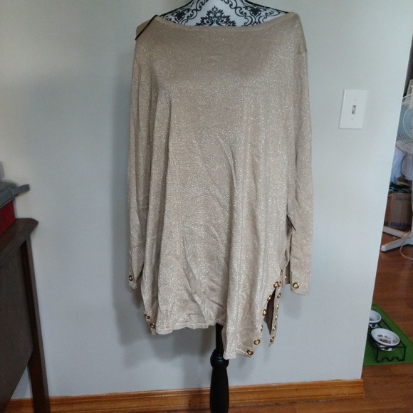 Relativity | Sweaters | Gold Shimmery Sweater | Poshmark